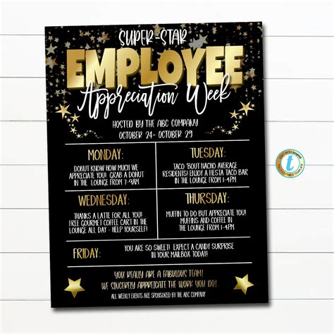 Employee Appreciation Party Flyers Teacher Appreciation Week Flyer