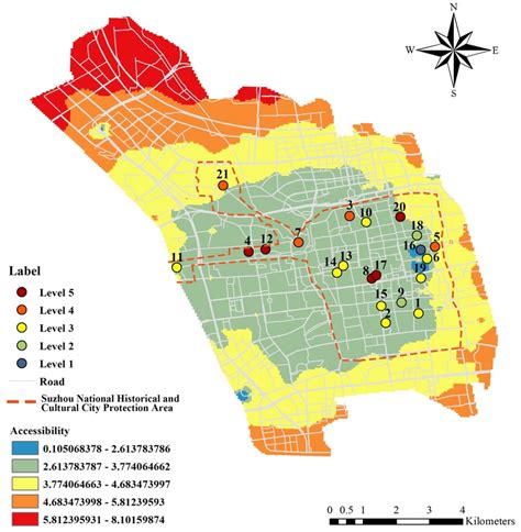 Spatial Distribution Of The Cumulative Impact Level Of Suzhou Classical Download Scientific