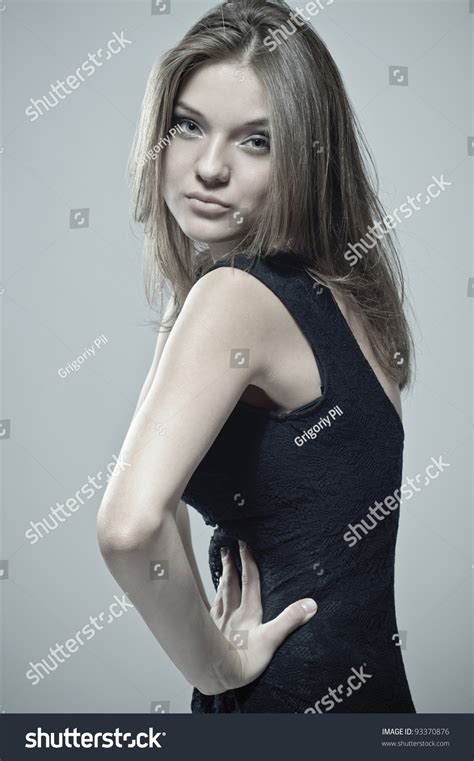 Sexy Glamorous Girl Posing Image Tinted Foto Stock Shutterstock