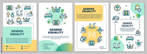 Gender Equality Brochure Template Men And Women Equal Rights Flyer