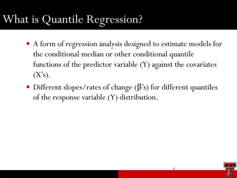 PPT Quantile Regression ISQS Regression Analysis Spring PowerPoint Presentation