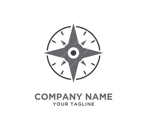 Premium Vector Stylish Compass Logo Design Template