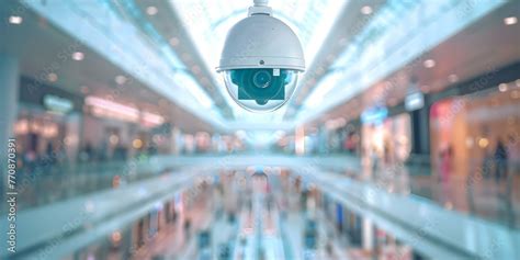 Security Cameras In A Shopping Mall Help Prevent Crime And Ensure