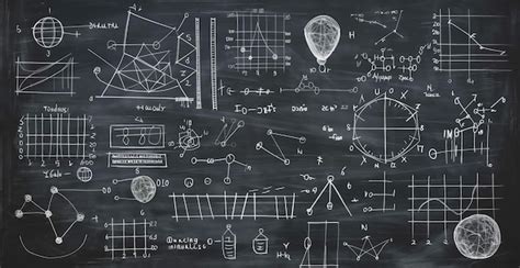 Premium Photo A Blackboard Filled With Various Mathematical Equations Graphs And Diagrams