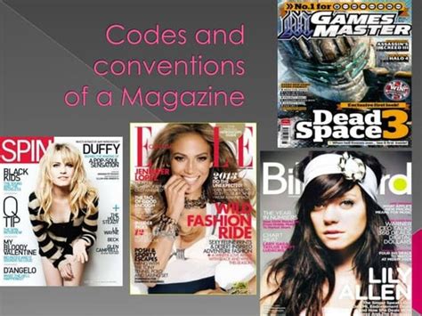 Media Language Lesson 7 Written Codes Magazines Ppt