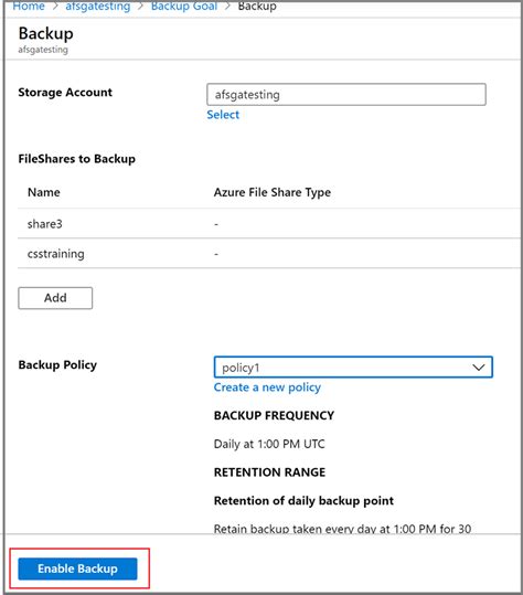 자습서 Azure Portal을 사용하여 Azure Files 백업 Azure Backup Microsoft Learn