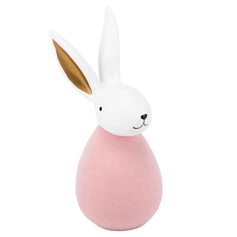 Декоративний пасхальний кролик кераміка 18 см Elisey 4000 015 Pink фото отзывы