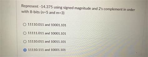 Solved If We Are Interested In Representing A Negative Fixed Chegg