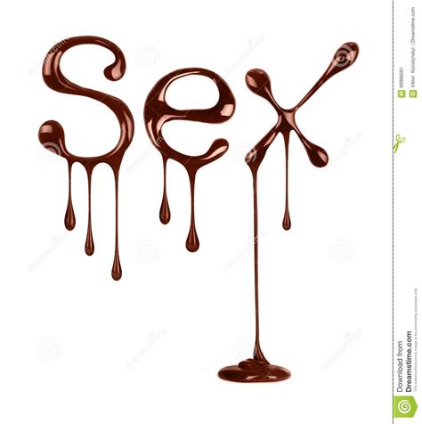 The Word Sex Written By Liquid Chocolate On White Background Stock Image Image Of Banner
