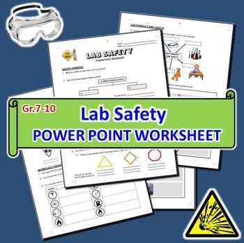 Lab Safety PowerPoint Worksheet Editable Lab Safety Powerpoint Lab Safety Rules