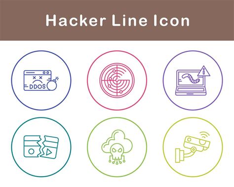 Hacker Vector Icon Set 21506389 Vector Art At Vecteezy