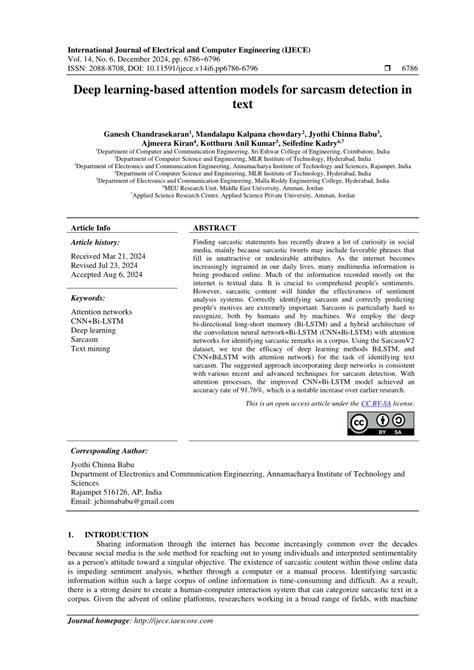 Pdf Deep Learning Based Attention Models For Sarcasm Detection In Text