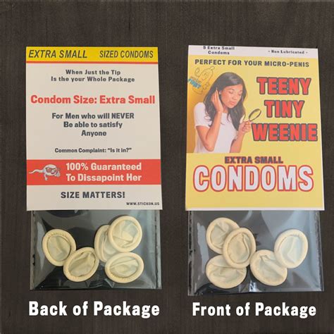 Extra Small Condoms Micro Small Mini Condoms Teeny Tiny Weenie Gag T Joke Christmas Stocking
