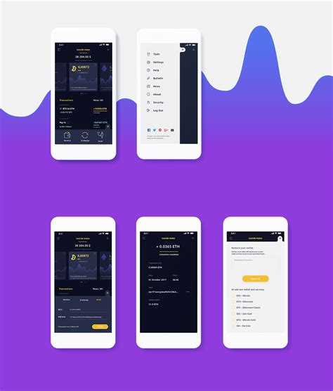 Cryptocurrency Wallet Application Design UI UX On Behance