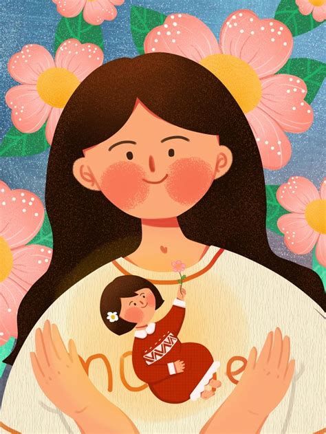 레트로 어머니의 날 엄마와 딸 일러스트 배경 화면 및 일러스트 무료 다운로드 Pngtree 배경 디자인 창의 포스터 복고 파티