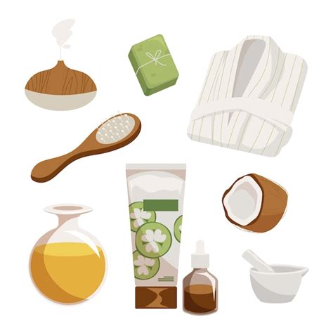 Elementos De Bienestar Y Spa Vector Gratis