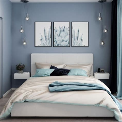 Спальня в холодных тонах Bedroom In Cool Colors Уютный декор спальни Оформление квартир