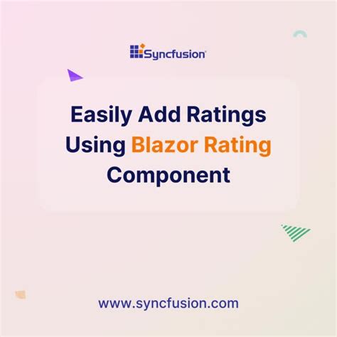 Blazor Rating Add Ratings To Products Or Services Syncfusion Posted On The Topic Linkedin