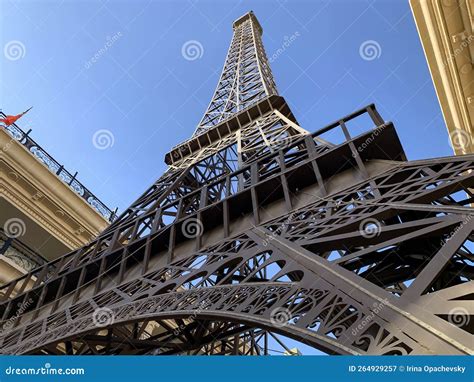 Model Of The Eiffel Tower In The Shopping And Entertainment Center Paris Editorial Photography