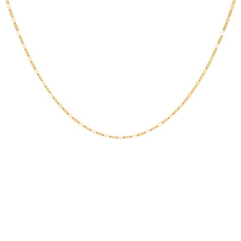9k Yellow Gold 16mm Sparkle Forzatina Necklace With Spring Ring Clasp