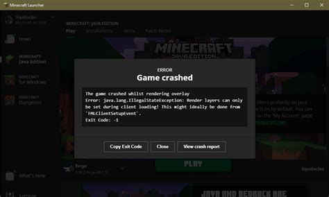 The Game Crashed Whilst Rendering Overlay What Does This Mean Rminecraft