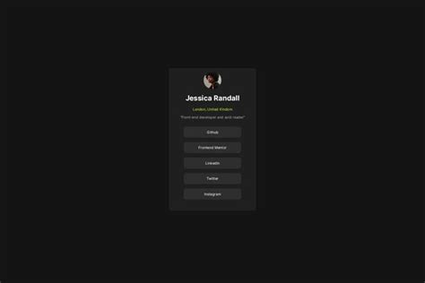 Frontend Mentor Social Link Profile With Html And Css Coding