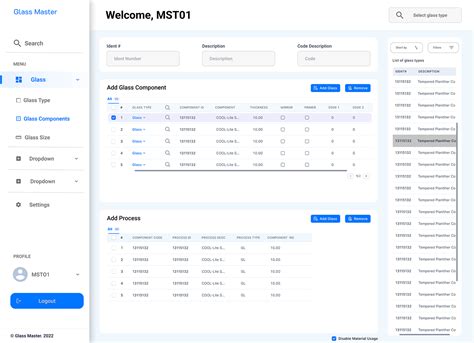 Glass Master Dashboard On Behance