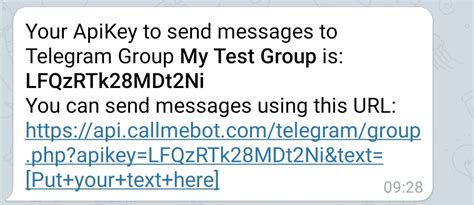 Telegram Group Messages Callmebot Api