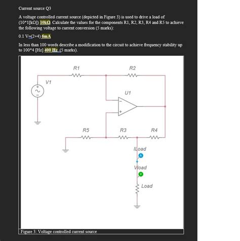Solved Current Source Q3 A Voltage Controlled Current Source