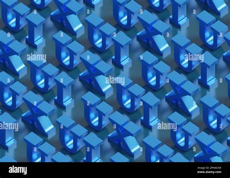 Ui Ux Text In Three Dimensions Seamless Pattern Isometric Background