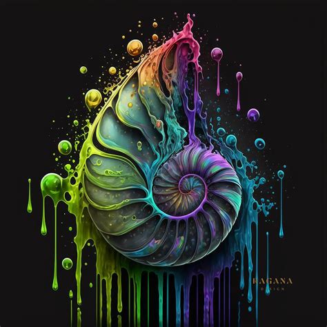Exclusive Dripping Colourful Drop In Fibonacci Style For Wall Art Home