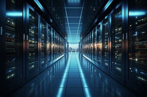 Server Room The Core Of A High Tech Data Center Infrastructure Stock Illustration Illustration