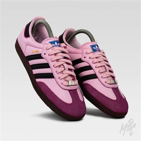 Pink Dip Dye Adidas Samba Custom Trainers Schuhe