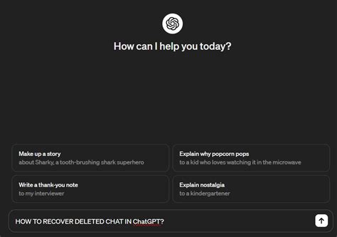 how to recover deleted chat history in chatgpt