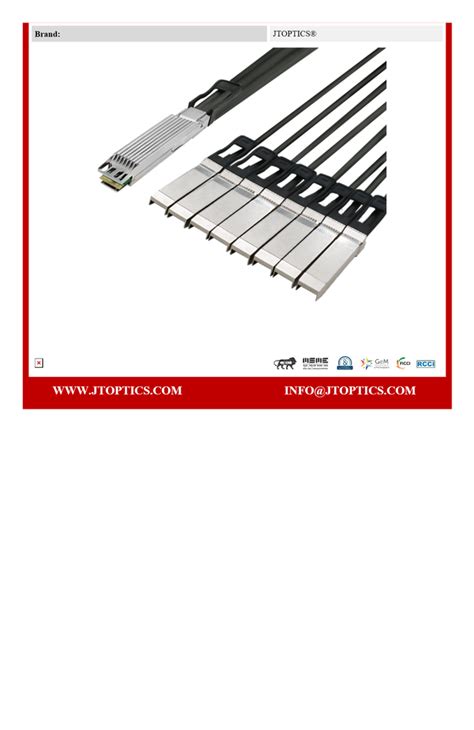 Direct Attached Cable Breakout Twinax Copper Passive Dac Cable