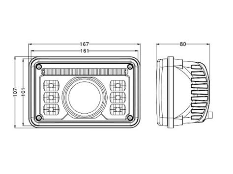 Pair Of Led Rectangular Headlights Tradewest