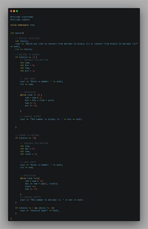 Youssuf Salah On Linkedin Converting Decimal Numbers To Binary Or Vice Versa C