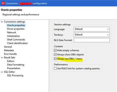 Oracle Goto Database Object Uses All Views When Dba Are Available · Issue 5179 · Dbeaver