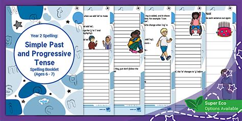 Simple Past And Progressive Tense Spelling Booklet Ages 6 7