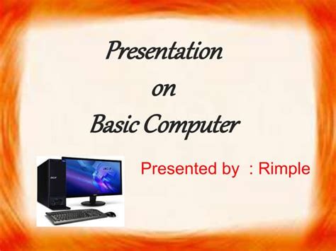 Basic Computer Knowledge In Kannada Pptx