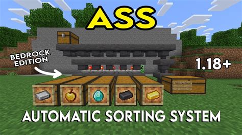 Automatic Sorting System For Minecraft Bedrock 1 20 Youtube