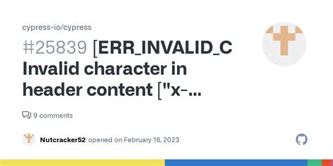 Errinvalidchar Invalid Character In Header Content X Cypress File Path · Issue 25839