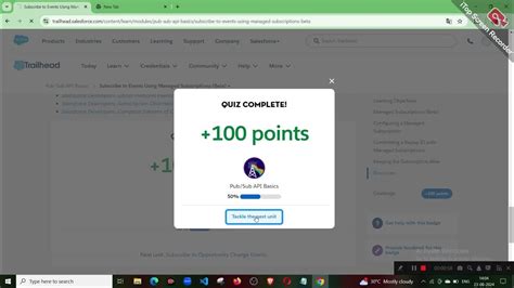 Pubsub Api Basics Salesforce Trailhead Salesforce Quiz Youtube