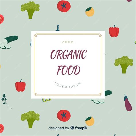 손으로 그린 음식 배경 무료 벡터