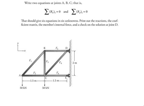 Solved Write Two Equations At ﻿joints Abc That