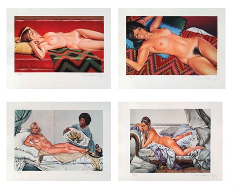 Mel Ramos Portfolio Of Four Prints Lithograph For Sale On Composition Gallery