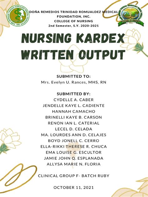 Nursing Kardex Overview And Examples Pdf Medical Diagnosis Nursing