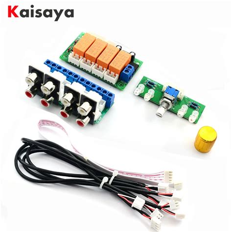 Relay 4 Way Audio Input Signal Selector Switching Rca Audio Switch Input Selection Finished