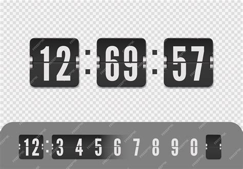 Premium Vector Vintage Flip Clock Time Counter Flip Countdown Number Vector Illustration