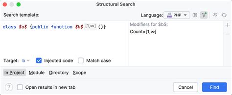 Structural Search And Replace PhpStorm Documentation